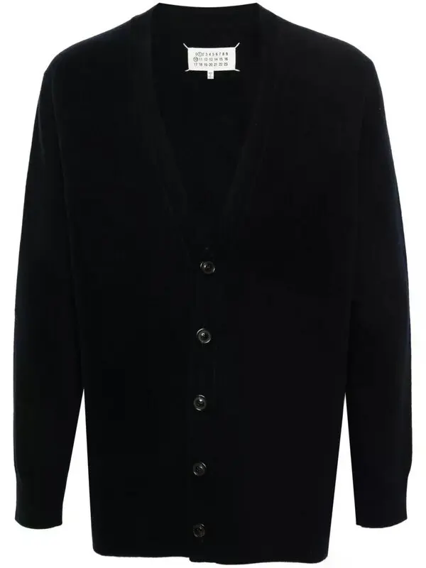MAISON MARGIELA Brushed Wool V-neck Cardigan