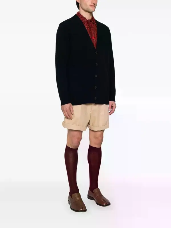 MAISON MARGIELA Brushed Wool V-neck Cardigan