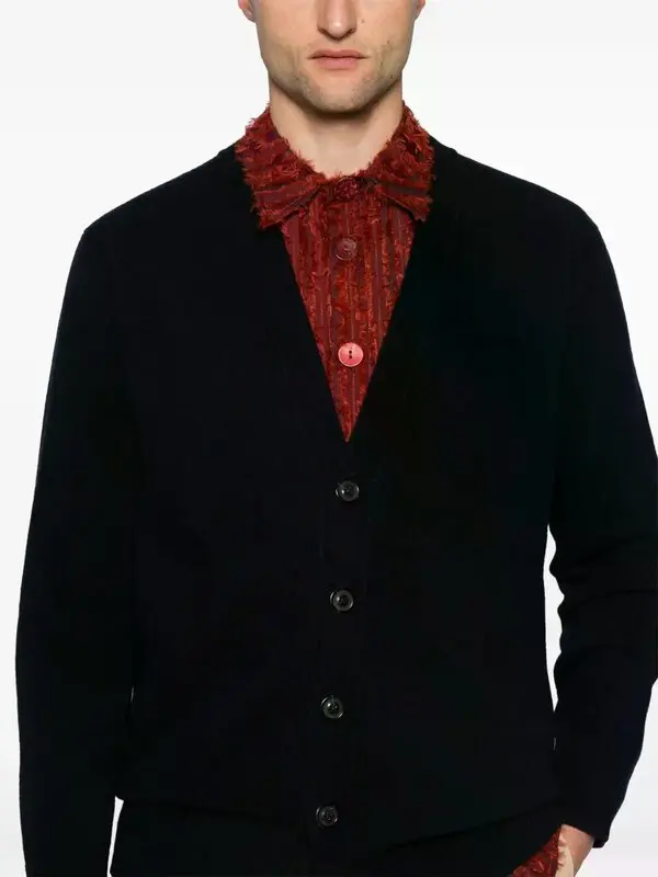 MAISON MARGIELA Brushed Wool V-neck Cardigan