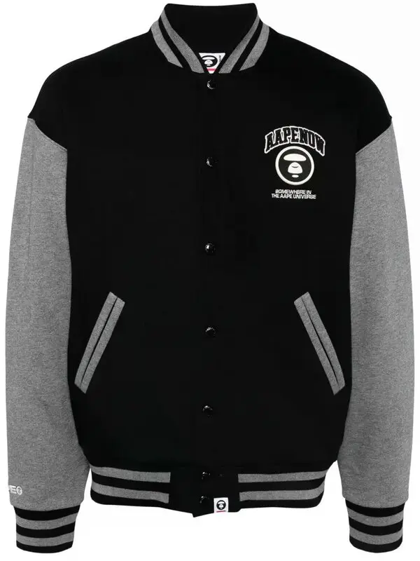 AAPE BY *A BATHING APE Logo Baseball Jacket