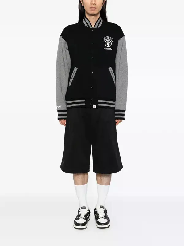 AAPE BY *A BATHING APE Logo Baseball Jacket