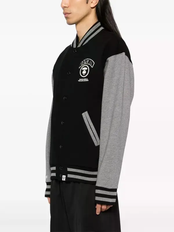 AAPE BY *A BATHING APE Logo Baseball Jacket