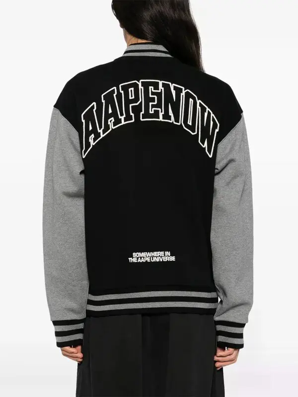 AAPE BY *A BATHING APE Logo Baseball Jacket