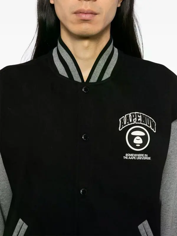 AAPE BY *A BATHING APE Logo Baseball Jacket