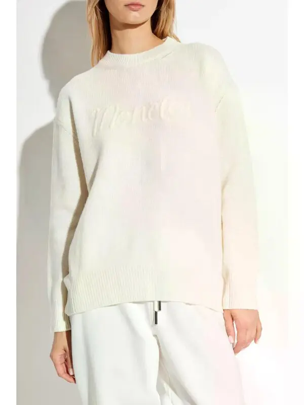 Moncler Virgin Wool-cashmere Blend Crew Neck Sweatshirt