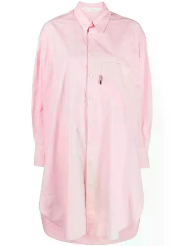 Palm Angels Long Sleeve Shirt Dress