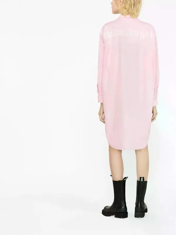 Palm Angels Long Sleeve Shirt Dress