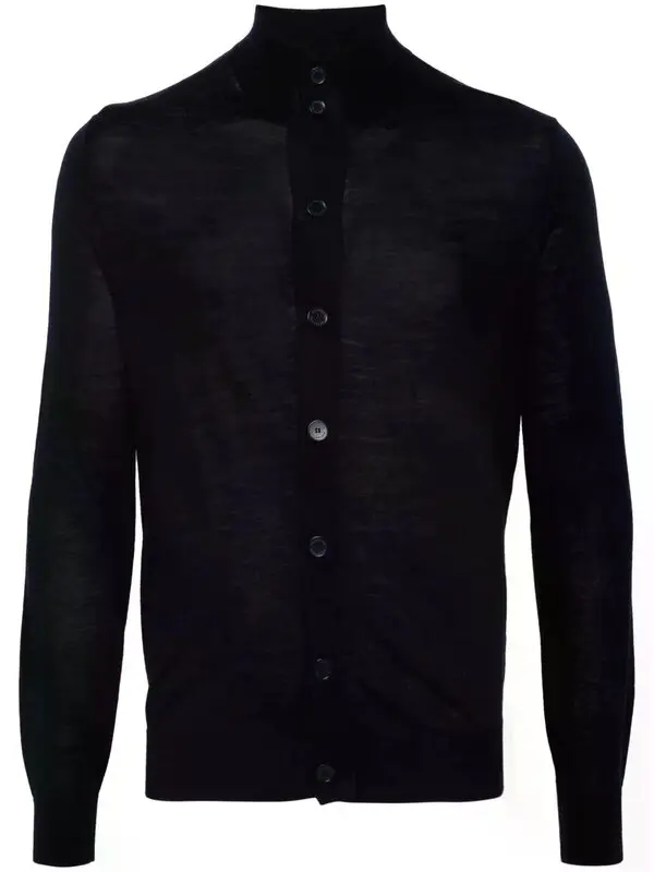 BALLANTYNE Roll-neck Wool Cardigan