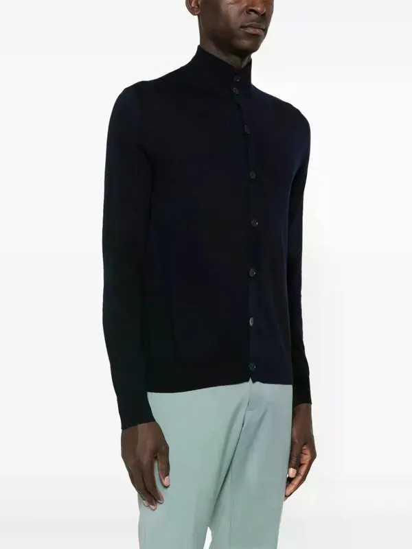 BALLANTYNE Roll-neck Wool Cardigan