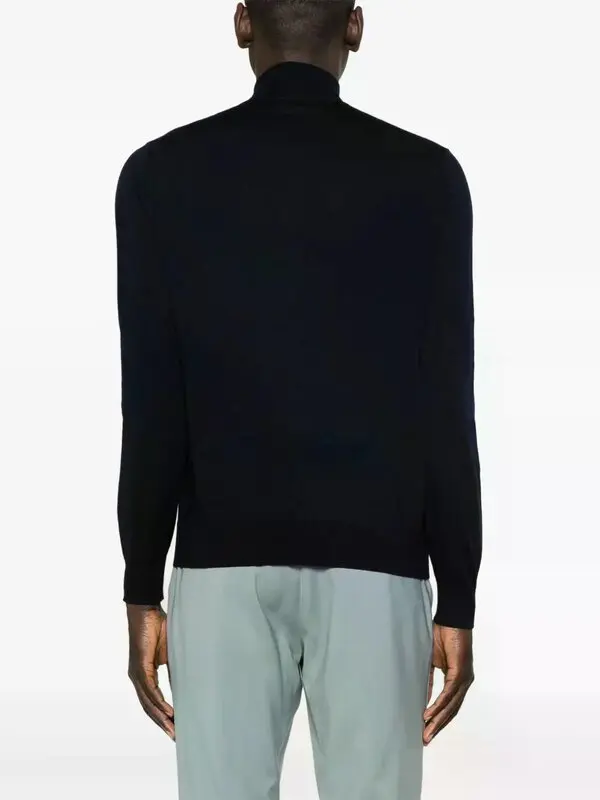 BALLANTYNE Roll-neck Wool Cardigan