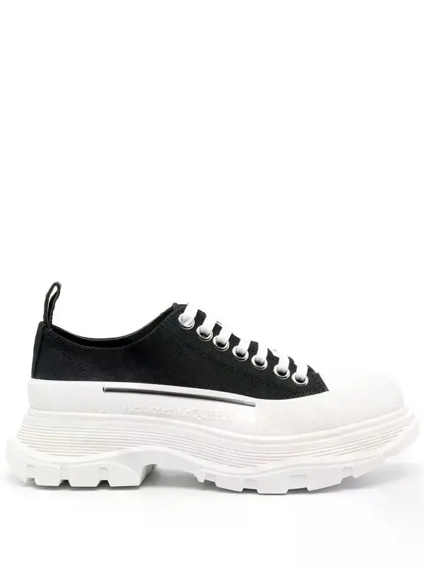 Alexander McQueen Tread Slick Lace-up Sneakers - Black