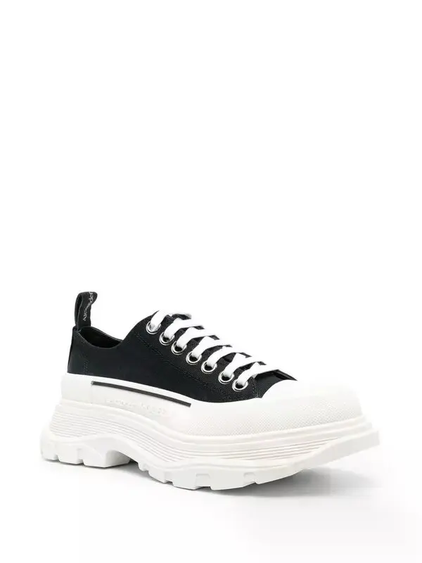 Alexander McQueen Tread Slick Lace-up Sneakers - Black