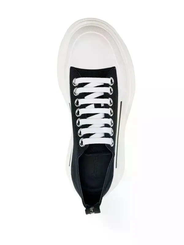 Alexander McQueen Tread Slick Lace-up Sneakers - Black