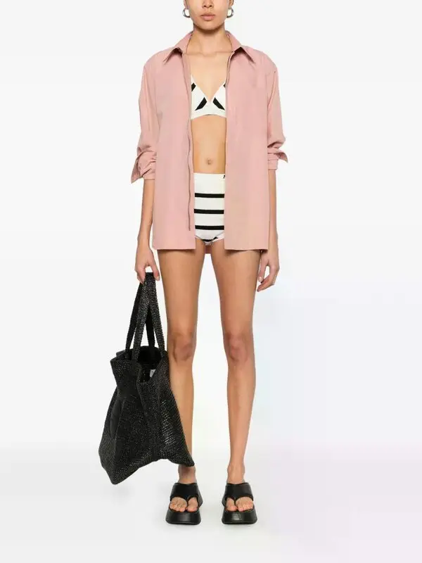 Moncler Striped Terrycloth Bikini Set - Neutrals
