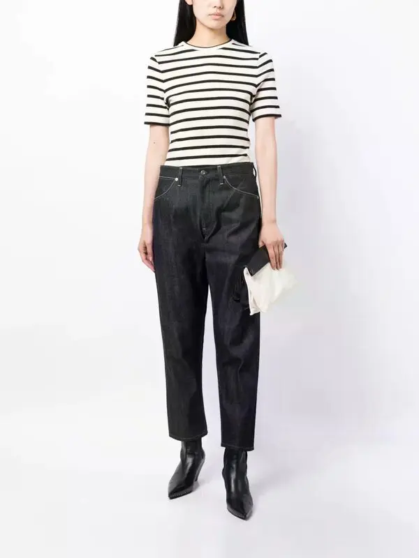 JIL SANDER Contrast Stitching Straight-leg Jeans