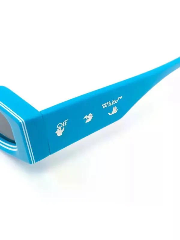 Off-White Rectangle Frame Sunglasses - Blue