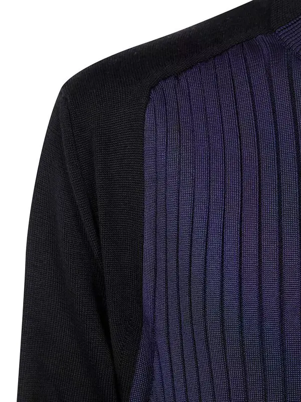 JIL SANDER Panelled Ribbed Crew Neck Jumper