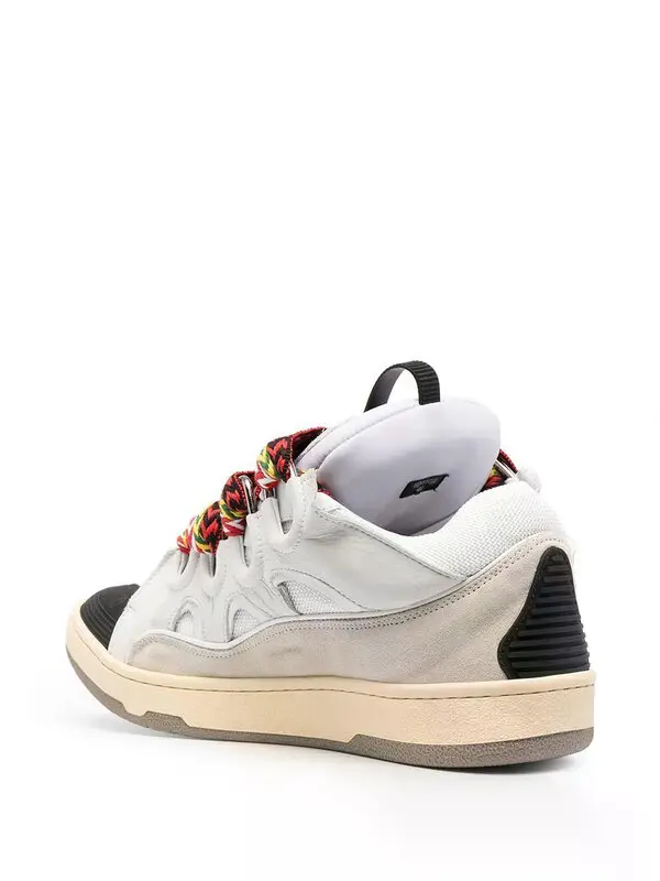 LANVIN Curb Sneakers With Suede Trim - White
