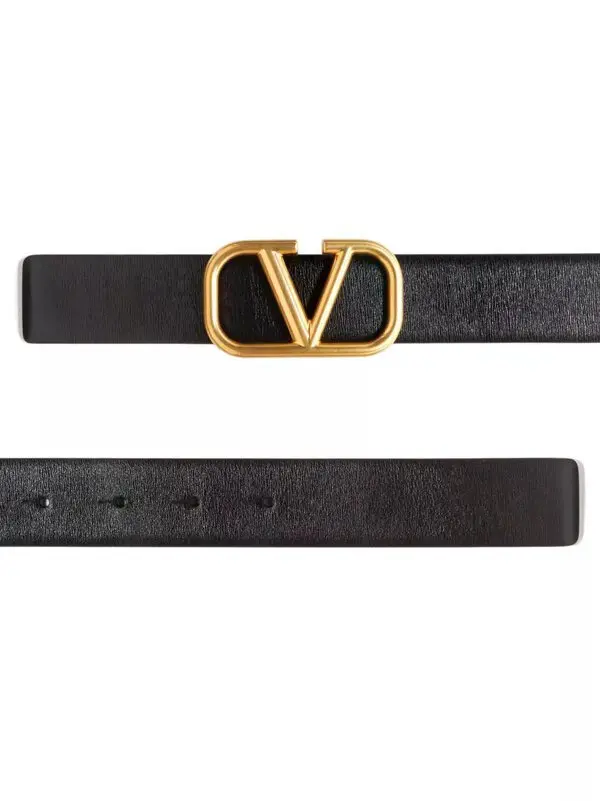 Valentino Garavani Vlogo Signature Leather Belt