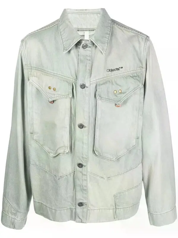OBJECTS IV LIFE Logo-embroidered Denim Jacket