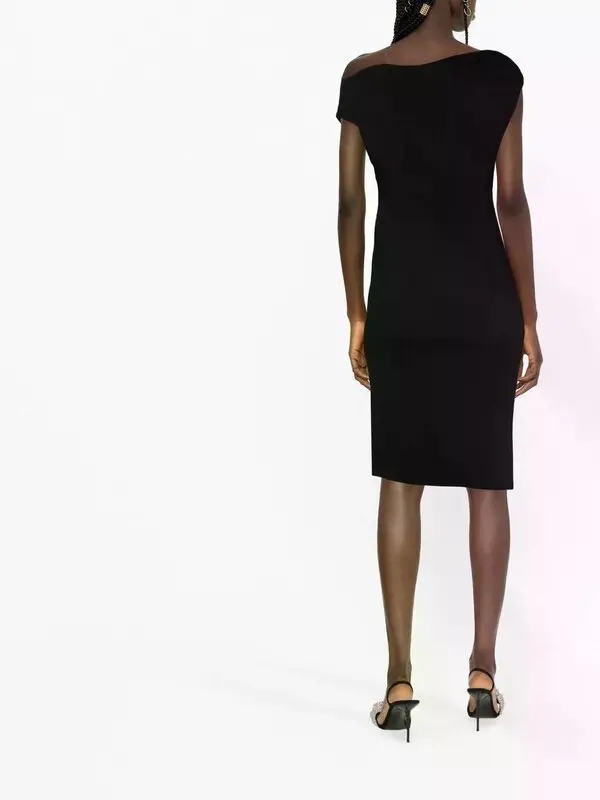 Alexandre Vauthier One-shoulder Draped Midi Dress - Black