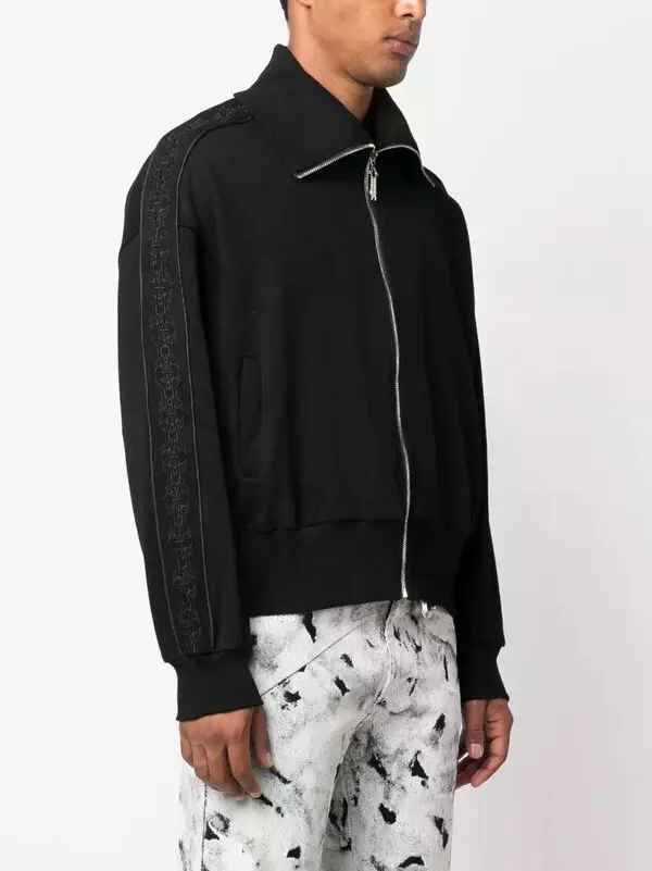 YOUTHS IN BALACLAVA Logo-embroidered Zip-up Sweatshirt