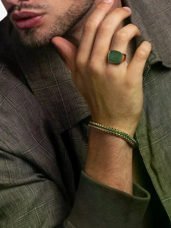 NIALAYA JEWELRY Jade Signet Ring