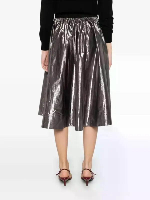 FORTE_FORTE Metallic Midi Skirt