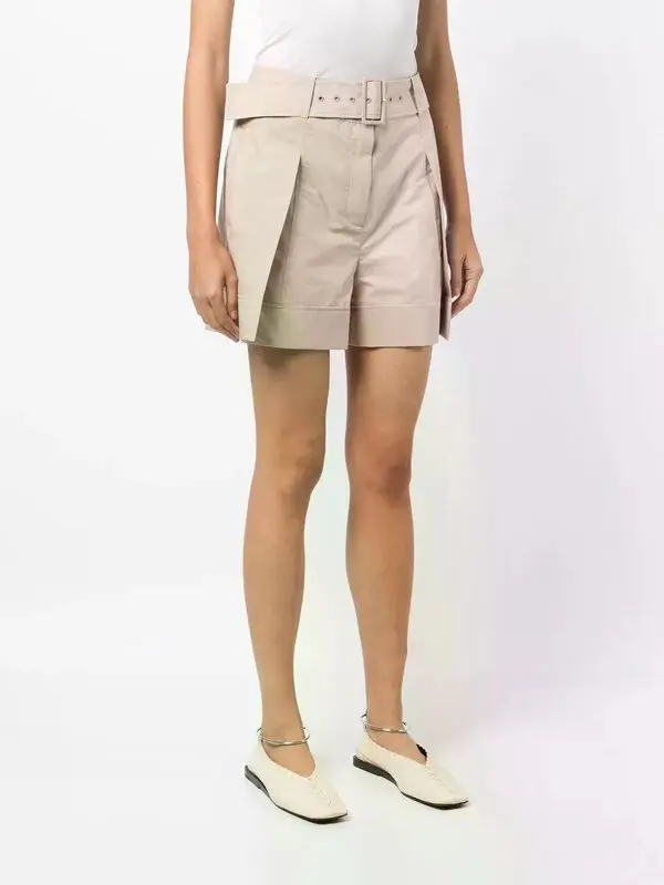 3.1 Phillip Lim Pleat-detail Belted Shorts