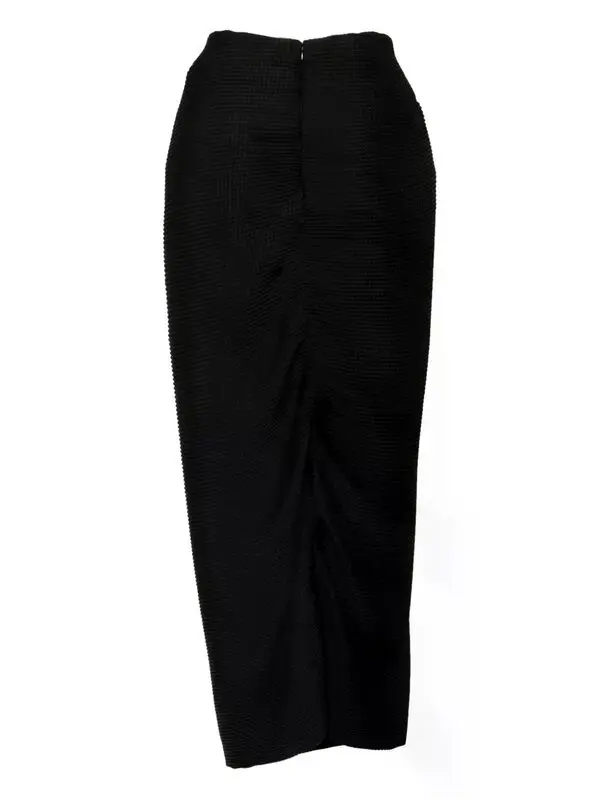 DEL CORE Popcorn Texture Pencil Midi Skirt