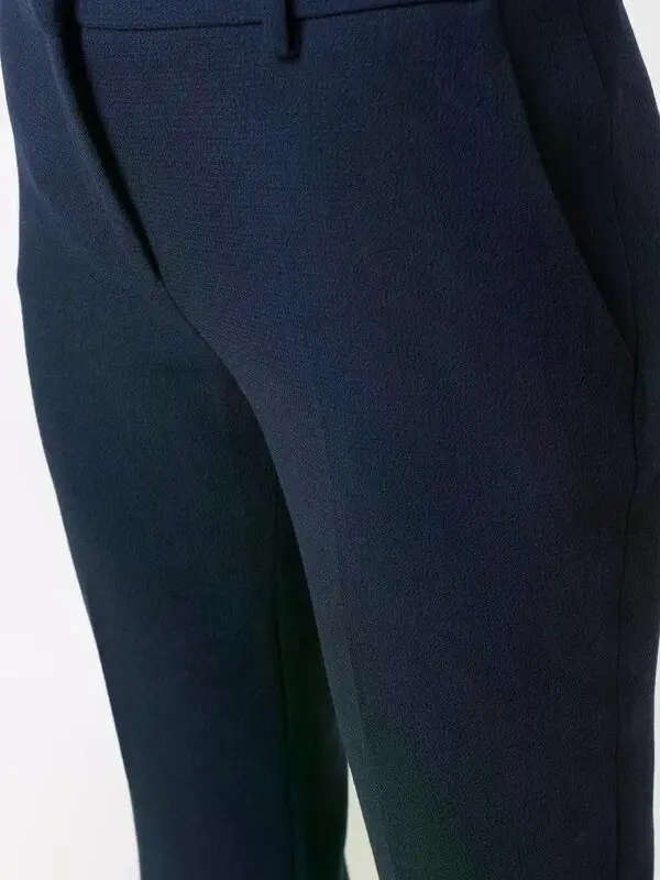 L' AUTRE CHOSE Navy Wool-blend Cropped Tailored Trousers