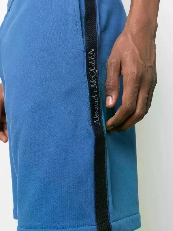 Alexander McQueen Logo Tape Jersey Shorts