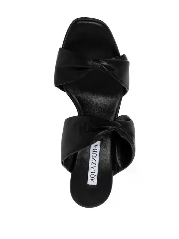 AQUAZZURA Strappy Open-toe Sandals With Twist Detailing - Black
