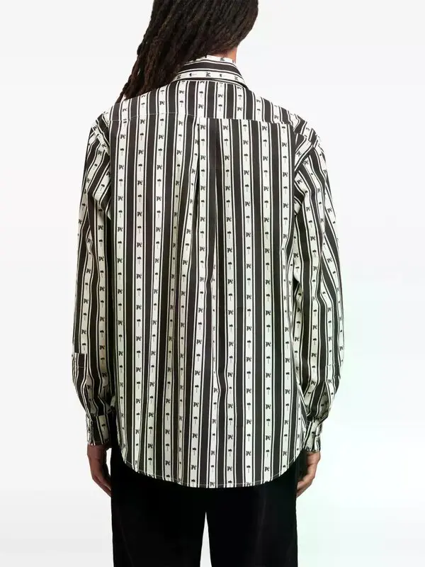 Palm Angels Palm Tree Striped Shirt