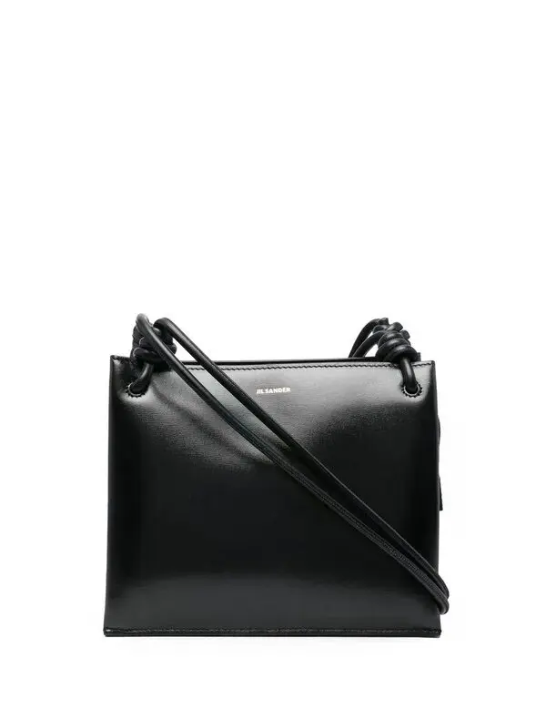 JIL SANDER Small Giro Leather Crossbody Bag - Black