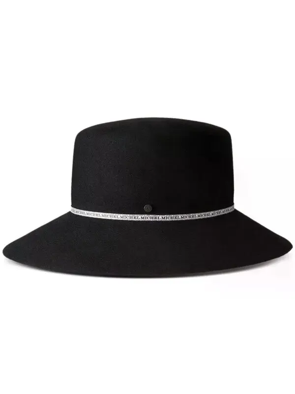 MAISON MICHEL Wool Felt Collapsible Hat - Black