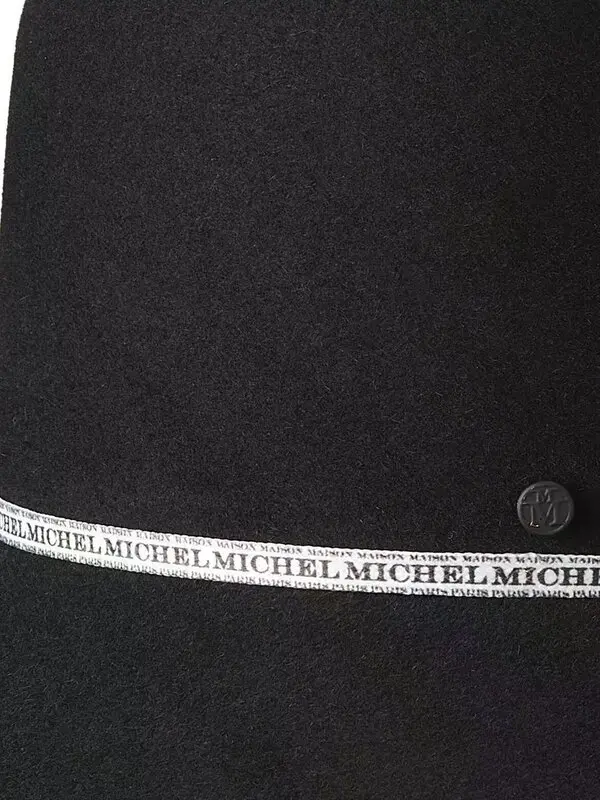 MAISON MICHEL Wool Felt Collapsible Hat - Black