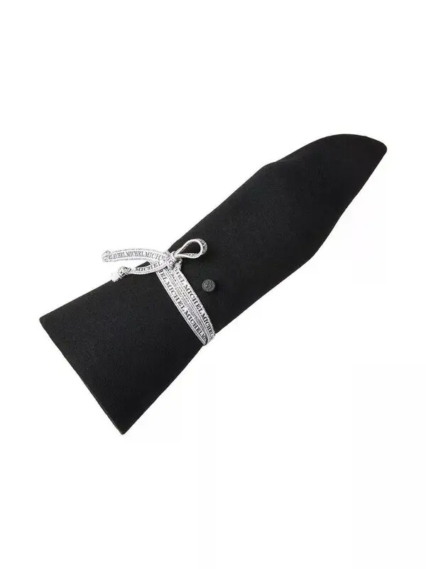 MAISON MICHEL Wool Felt Collapsible Hat - Black