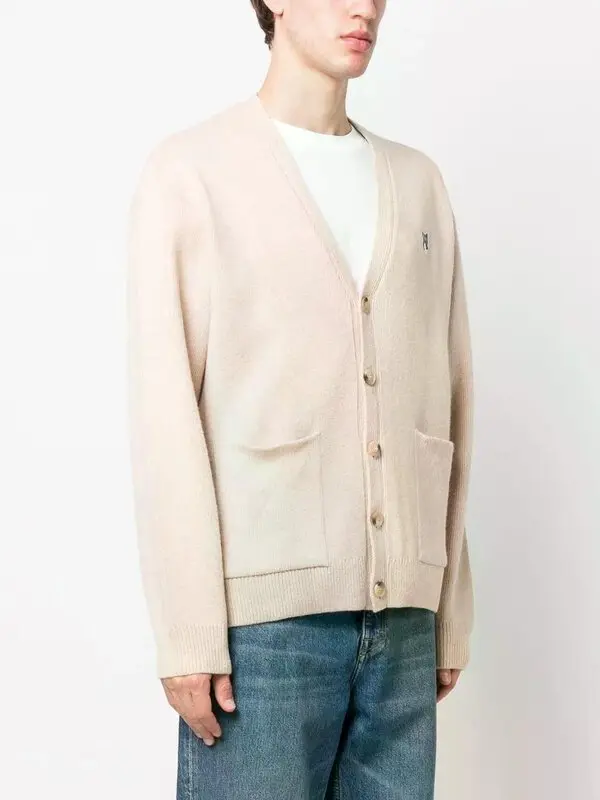 Maison Kitsuné Fox Head Patch Wool Cardigan