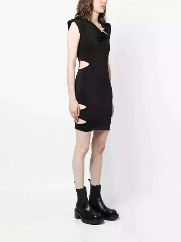Philipp Plein Embellished Cut-out Mini Dress