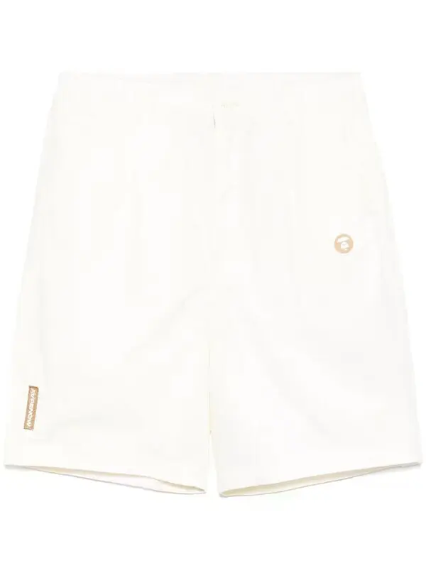 AAPE BY *A BATHING APE Logo-patch Shorts - Neutrals