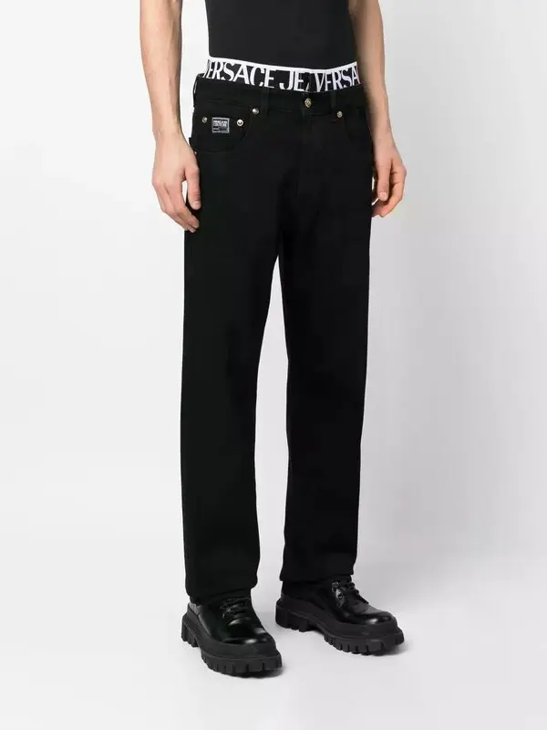 Versace Logo Band Straight-leg Jeans