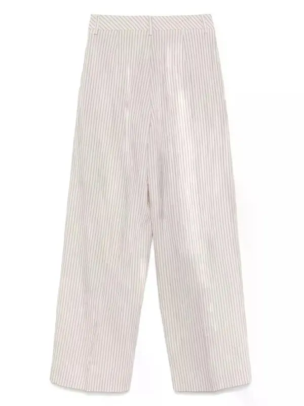 Liu Jo Striped Wide Leg Trousers - Neutrals