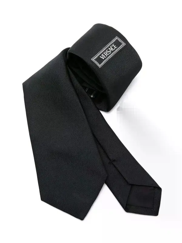 Versace Jacquard Tie - Black