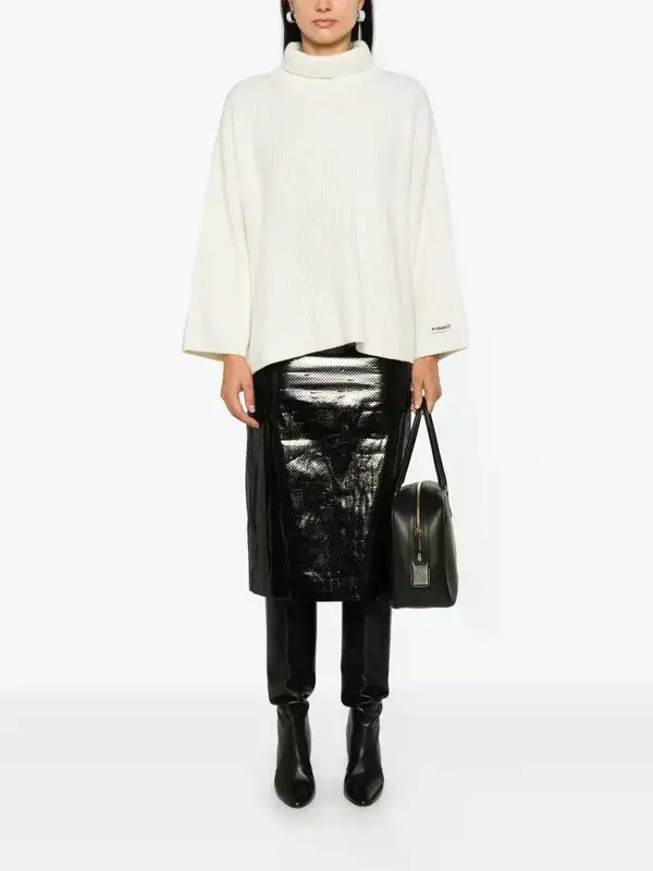 Pinko Burmilla Wool-cashmere Blend Roll Neck Sweater