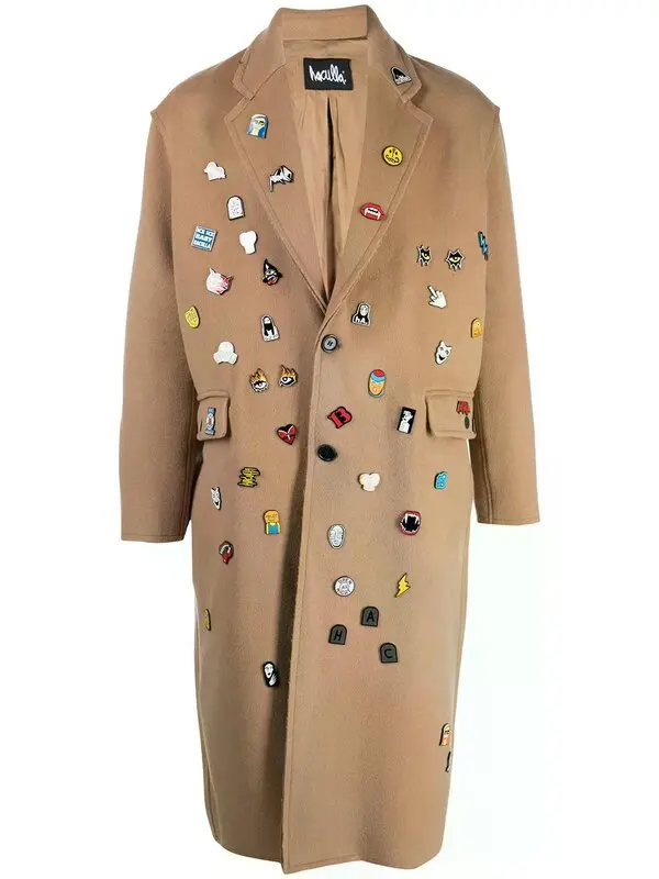 HACULLA. Decorative Pin Embellished Overcoat