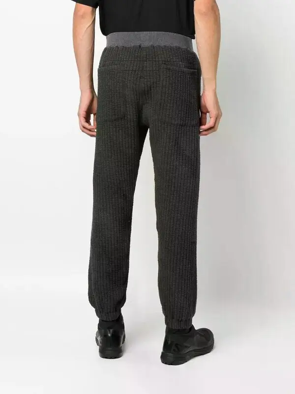 WHITE MOUNTAINEERING Ribbed Cotton-blend Track Pants - Grey