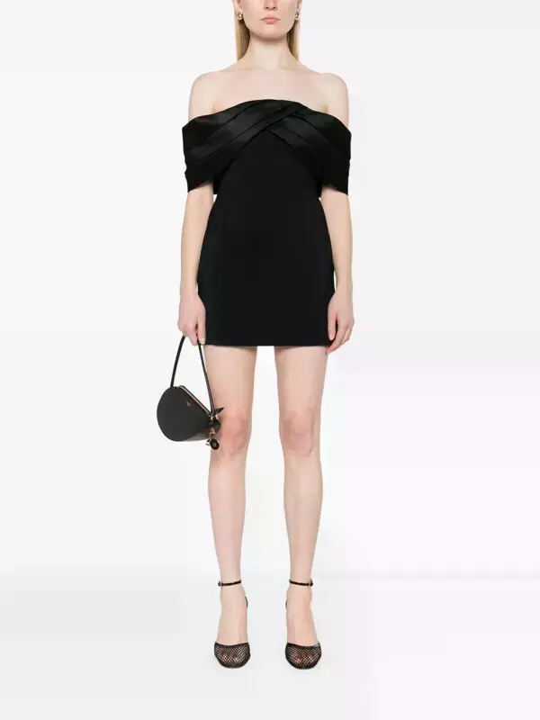 ANINE BING Fleur Off-shoulder Mini Dress