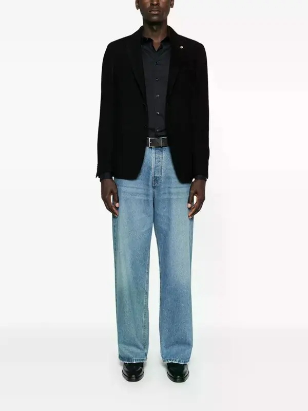 Giorgio Armani Classic-collar Poplin Shirt - Blue