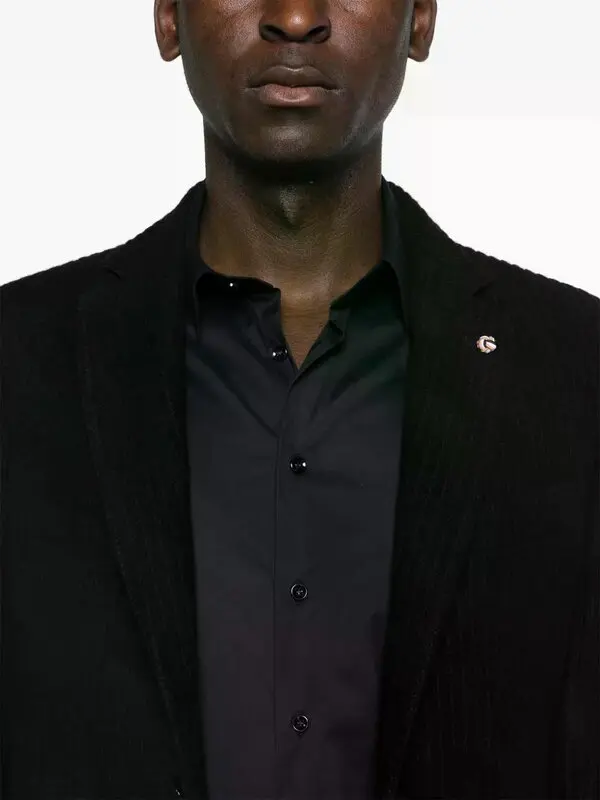 Giorgio Armani Classic-collar Poplin Shirt - Blue